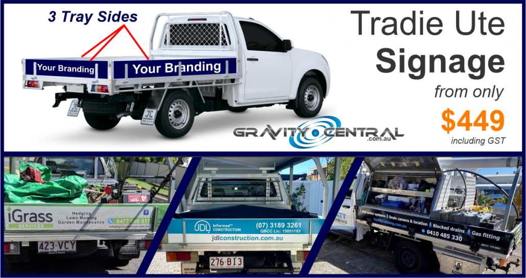 Tradie Ute Signage - Gravity Central